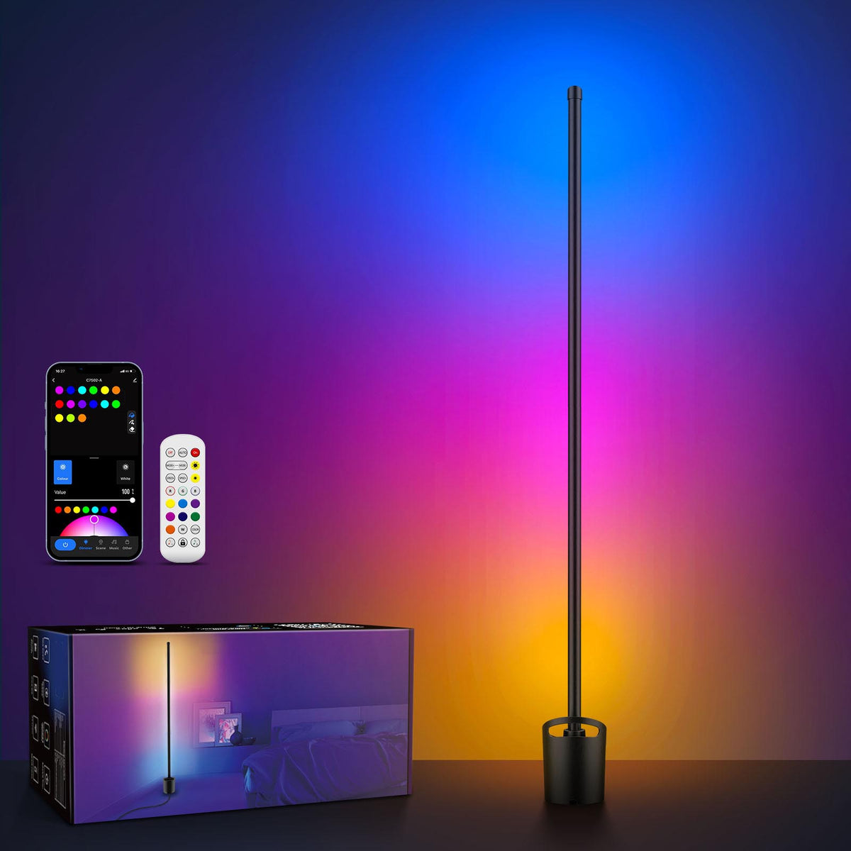 Appeck RGBICW Smart Corner Floor Lamp – APPECK