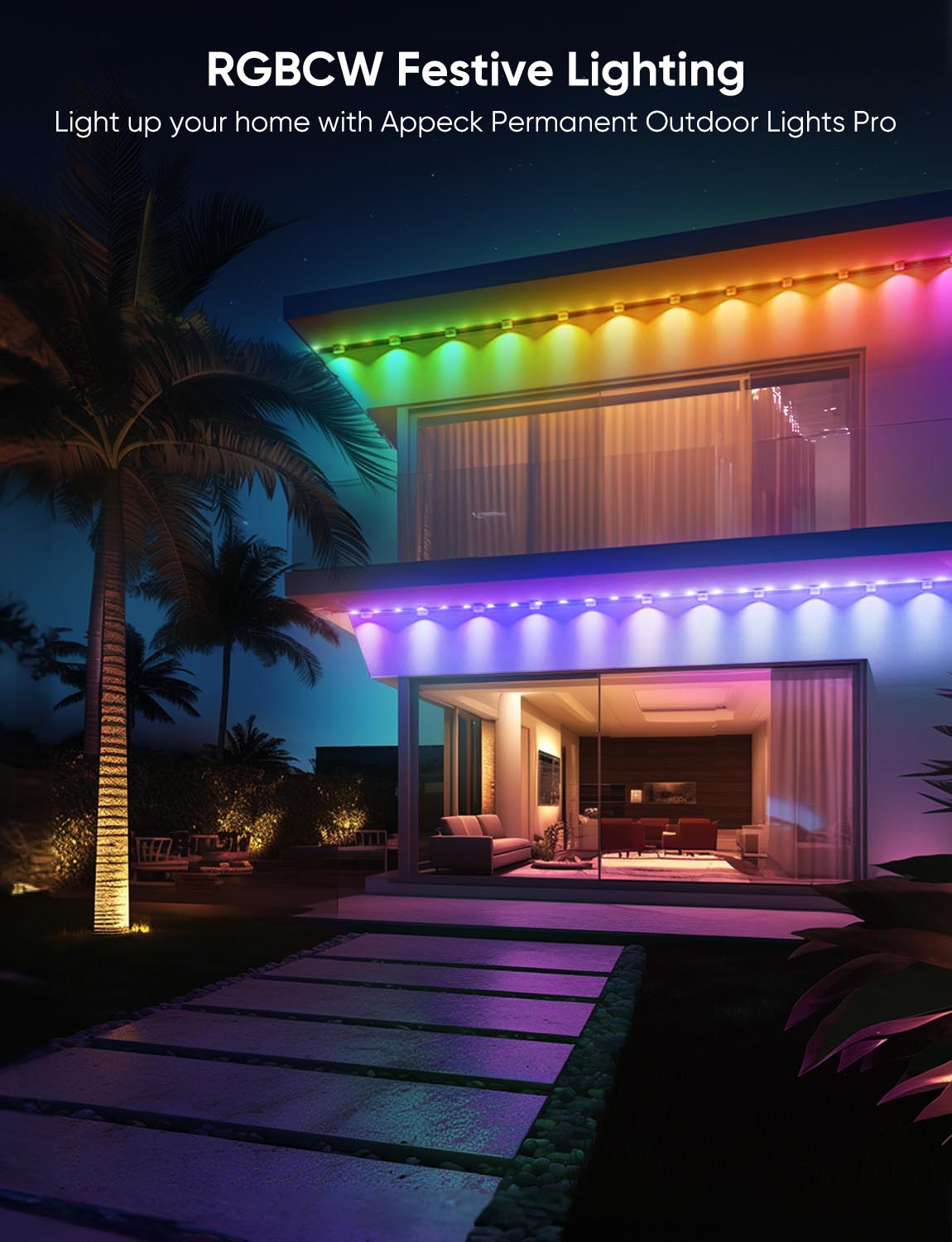 Appeck Permanent Outdoor Lights Pro, 200ft with 144 Lights – APPECK